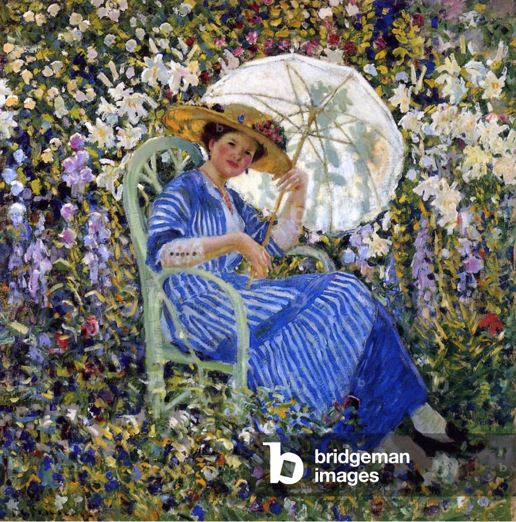 Image of In the Garden, c.1910-11 (oil on canvas) by Frieseke ...