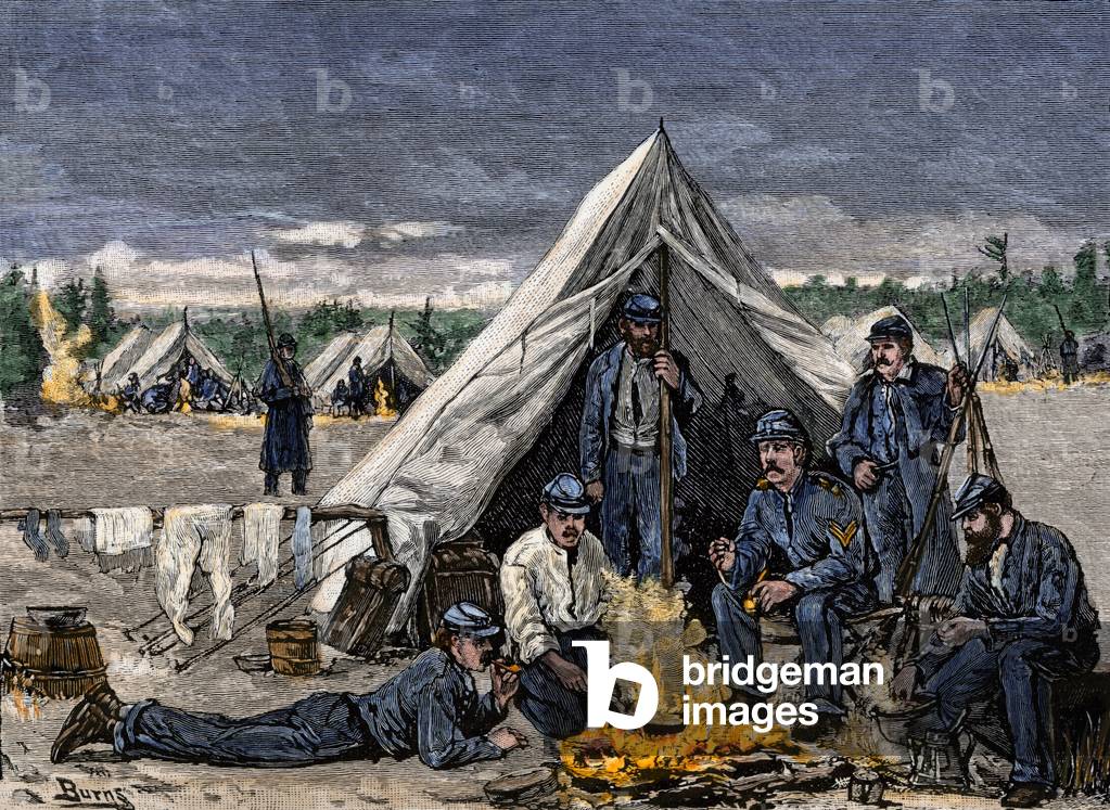 Image of American Civil War, 1861-1865: Soldiers of the Seventh Regiment of