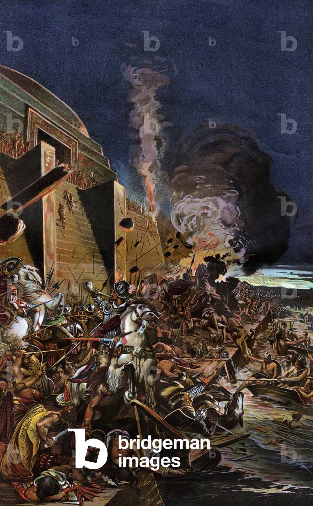 Image of Conquete Mexico by the Spaniards: La Noche Trier (in Spanish