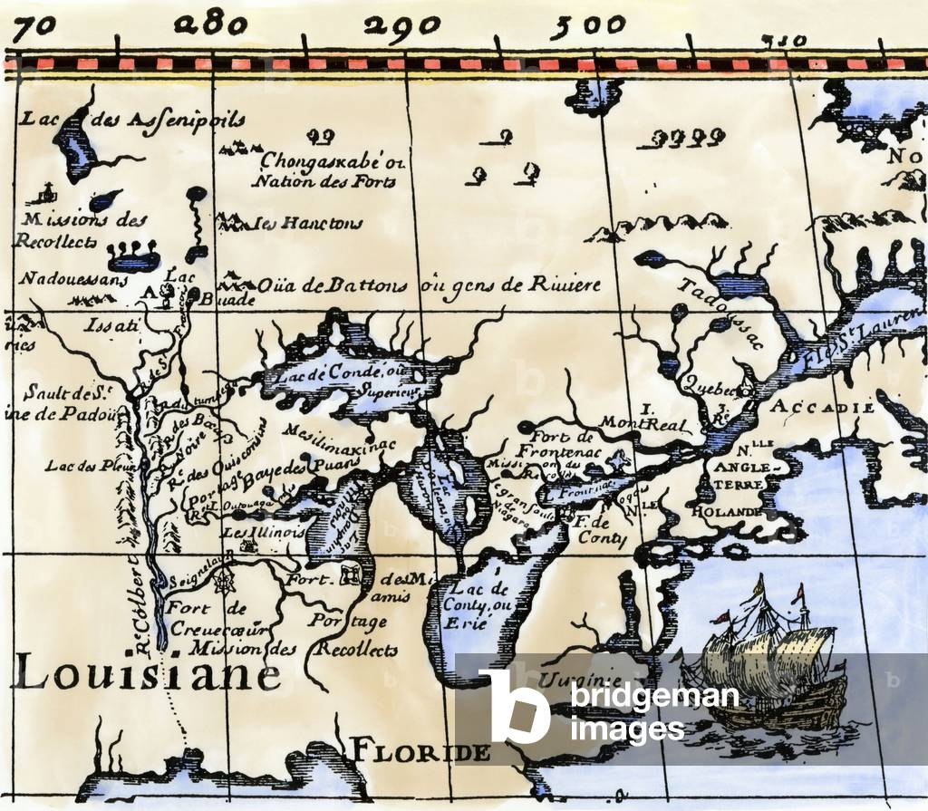 Image of La Carte de la Nouvelle France, 1683.