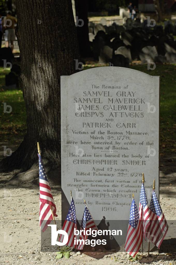 Image of Common grave of the victims of the Boston Massacre with