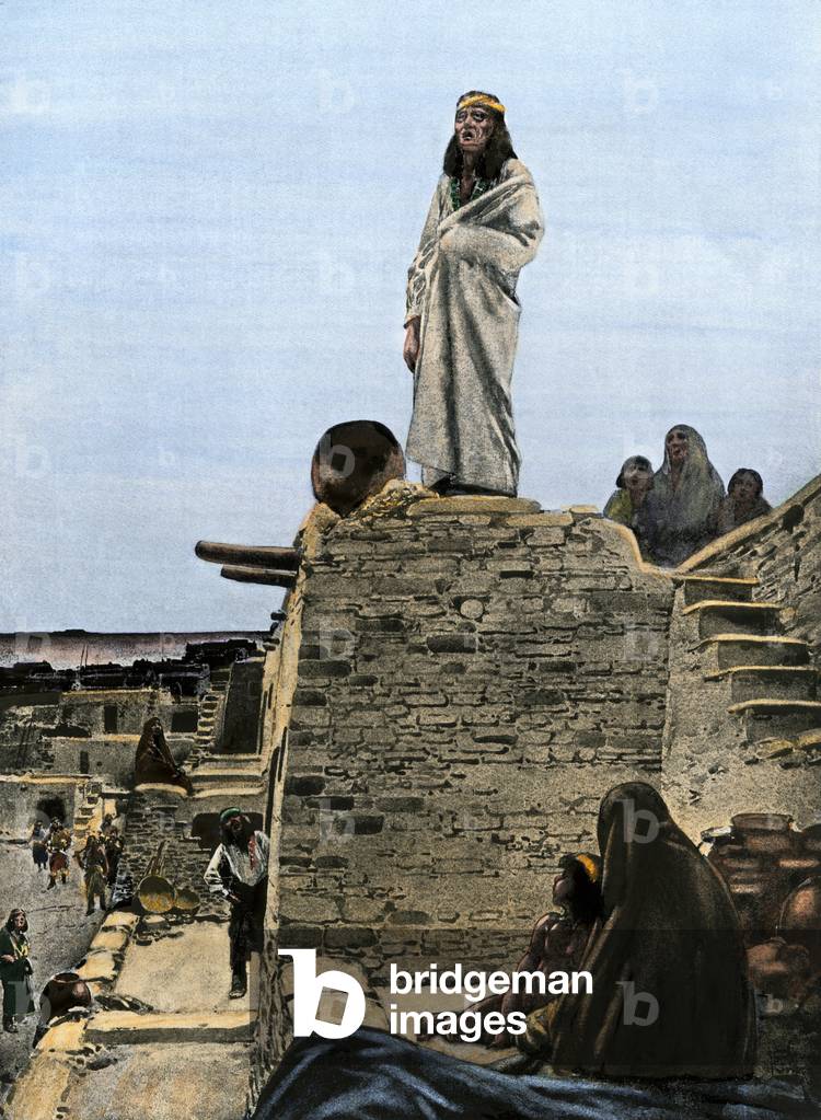 Image of Indian chef Hopi (formerly Moki), on the roof of a