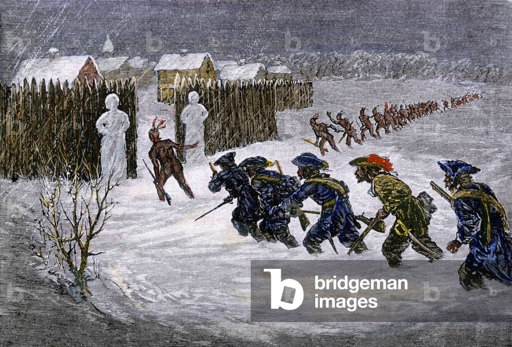 Image of Schenectady massacre (near New York), February 8, 1690: the city