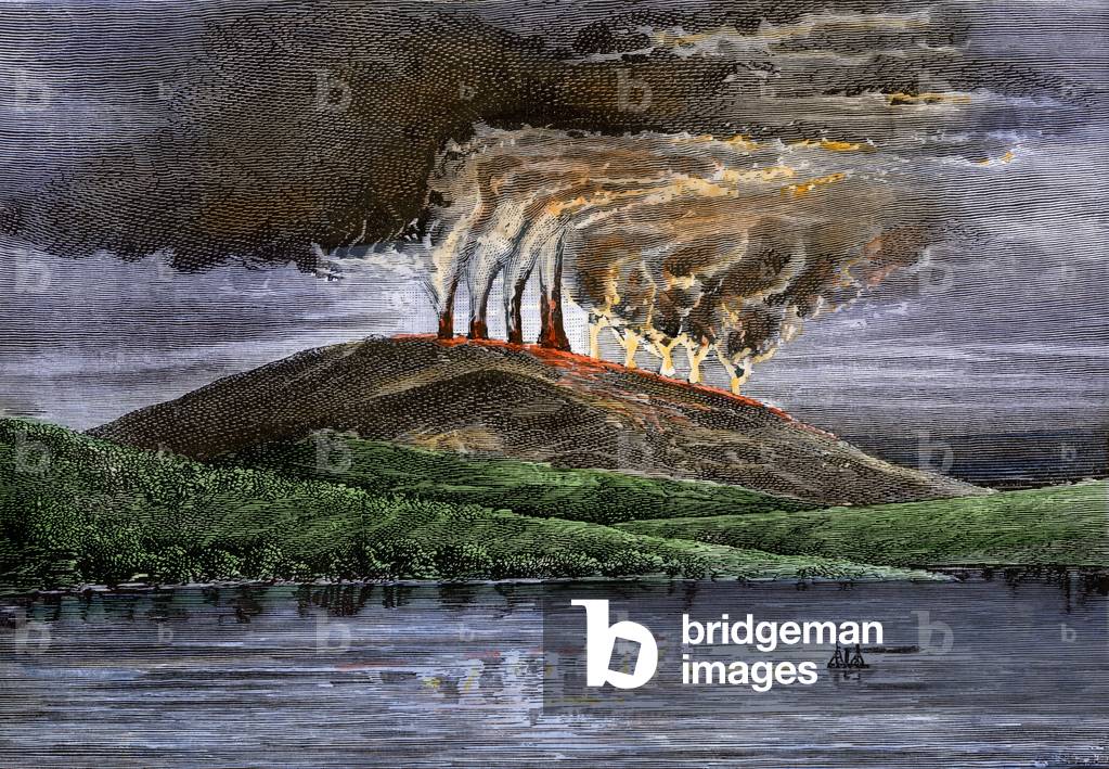 Image of United States, Hawai Island: eruption of Mauna Loa Volcano ...