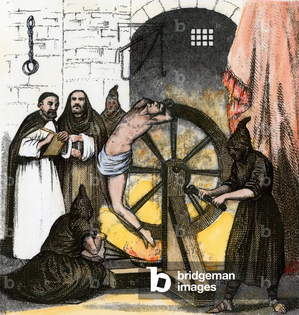Image of Spanish Inquisition: heretique suffering the torment of the ...