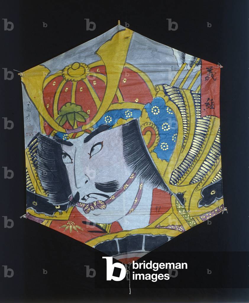 Image of Six-sided kite depicting a warrior, Japanese, 20th century ...
