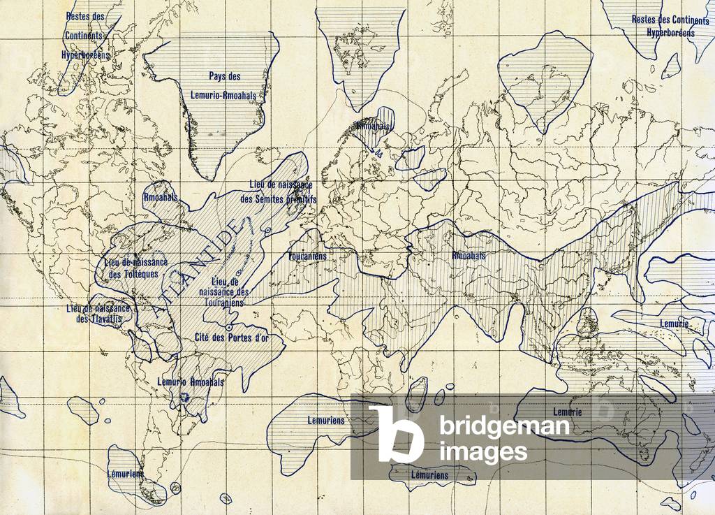 Image of Planisphere of the World about a million years ago, showing