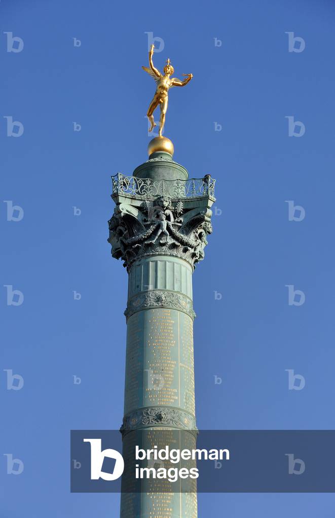 Image of Paris, France - July column and statue of the genie
