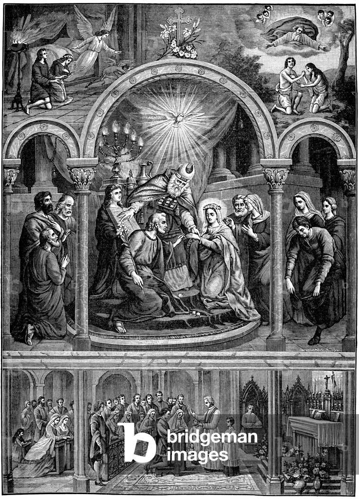 Image of Illustrated page of the Catechisme en images published for the