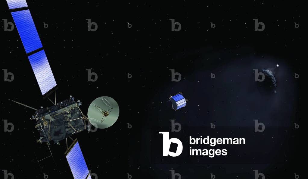 Image of Philae lander en route to comet nucleus - The Rosetta