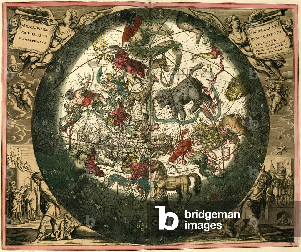 Image of Constellations Boreales - Boreal constellations - Carte du ...