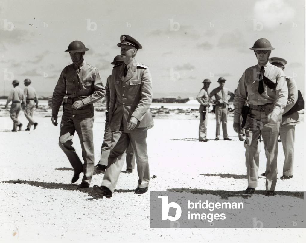 Admiral C.W. Nimitz, Commander in Chief, Pacific Fleet, 1942 (b/w photo)