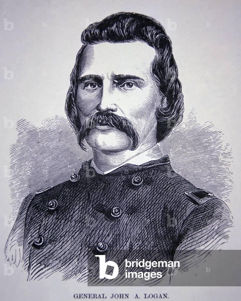 Image of General John Alexander Logan (1826-86) (engraving) by American ...