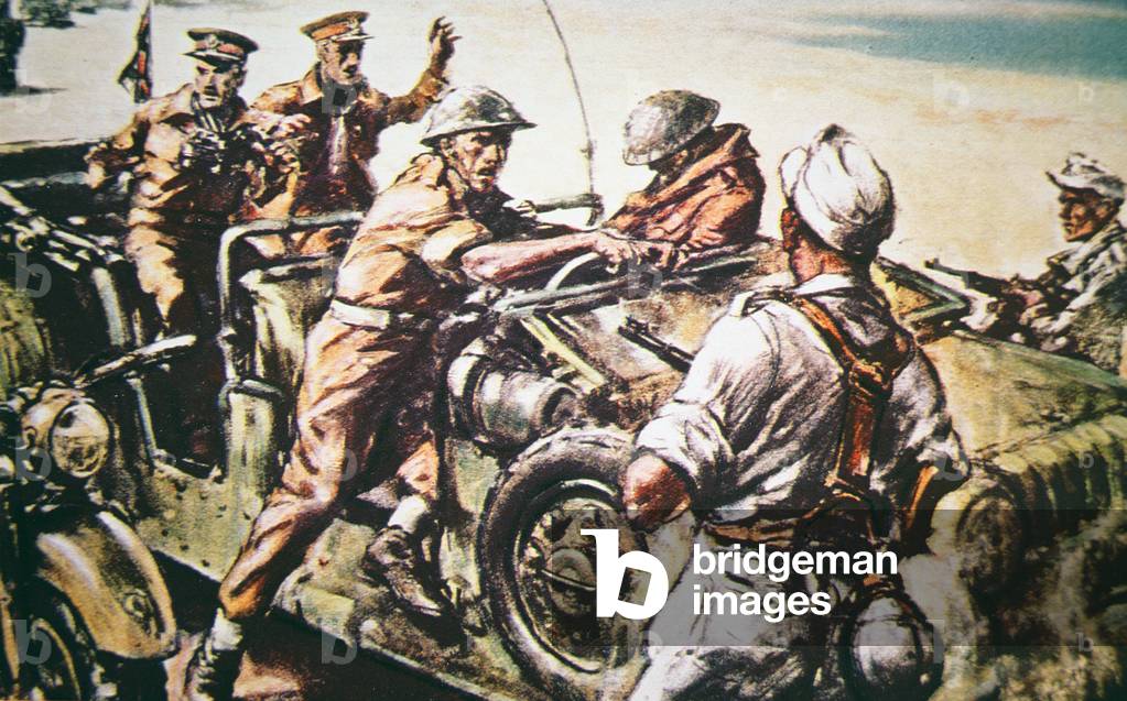 Image of A patrol of Rommel's Afrika Korps captures British generals ...