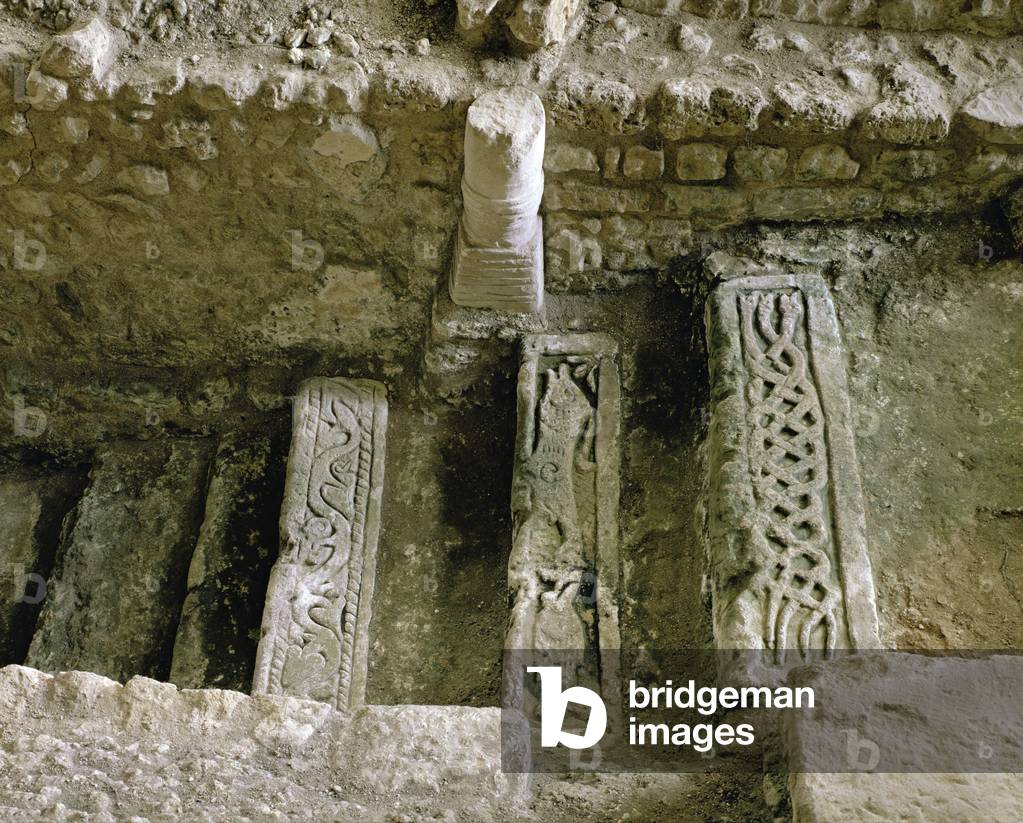 Image of Flight of steps carved with zoomorphic reliefs, 7th/8th century (stone) by Willi, Peter