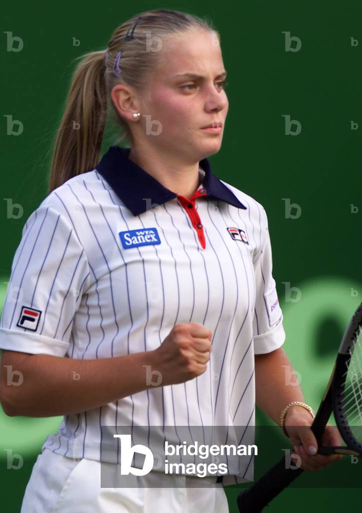 Image of YUGOSLAV TENNIS PLAYER DOKIC REACTS AFTER WINNING THE FIRST SET