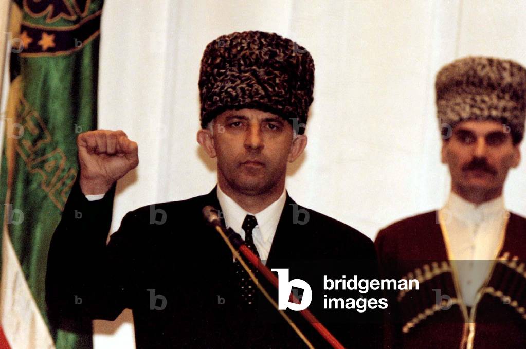 Image of CHECHNYA'S NEW PRESIDENT ASLAN MASKHADOV IS SWORN IN, 1997-02 ...