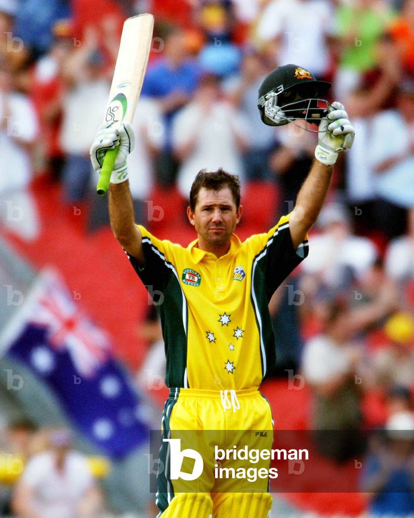 Image of AUSTRALIA'S RICKY PONTING CELEBRATES CENTURY DURING ONE DAY ...