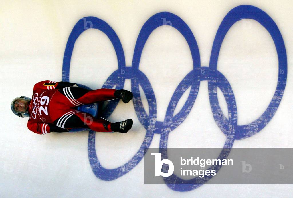 Image of AUSTRIAN PROCK WORKS ON OLYMPIC LUGE COURSE IN PARK CITY,