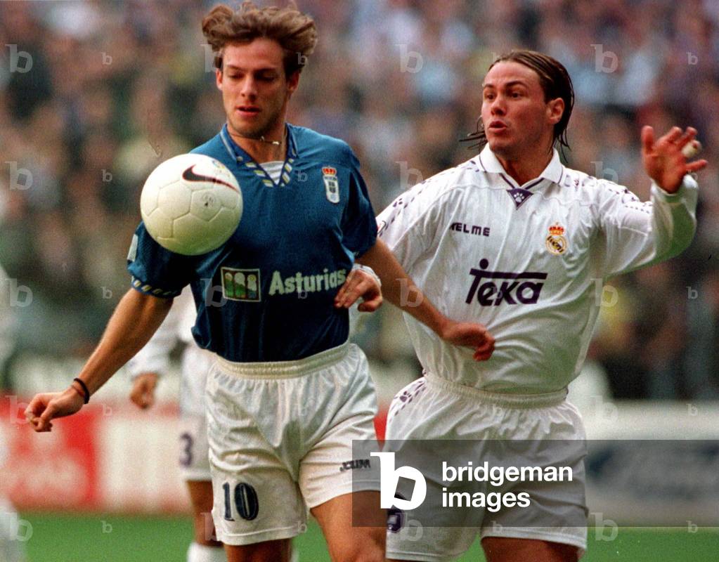 Image of REAL MADRID'S ARGENTINE FERNANDO REDONDO AND MAQUEDA, 1997-02 ...