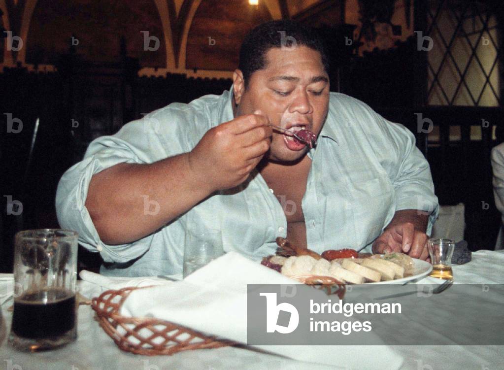 Image of Japan's Yasokichi Konishiki, the retired legendary sumo ...