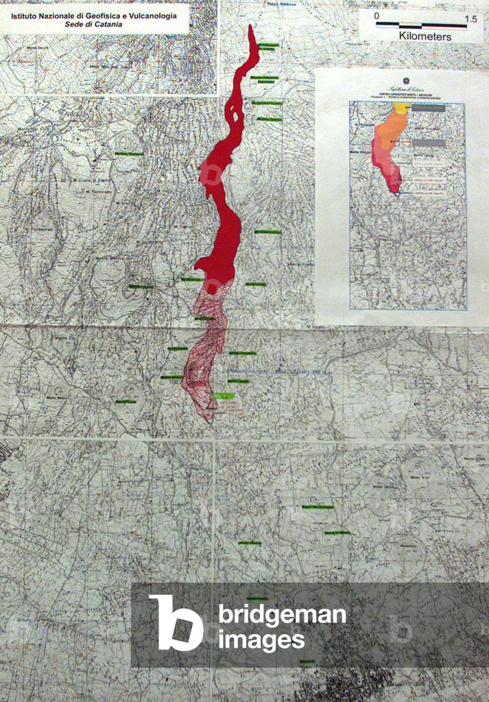 Image of An Italian National Vulcanology and Geophysics Institute map ...