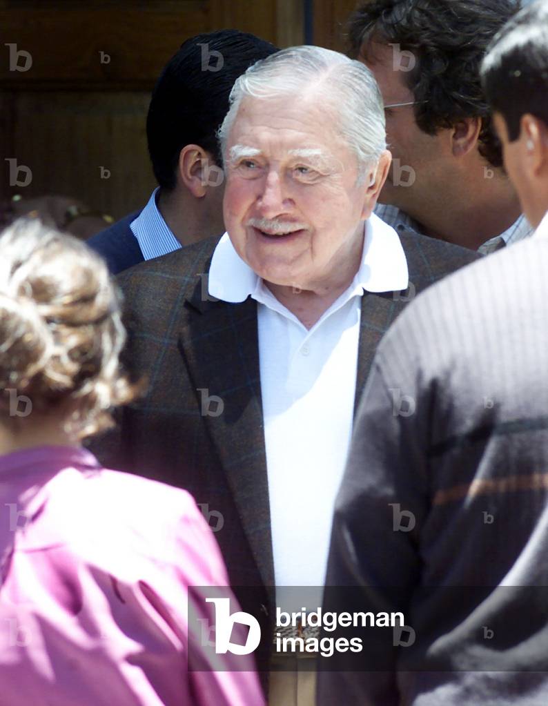 Image of AUGUSTO PINOCHET LEAVES A CHURCH AFTER ATTENDING A MASS, 2000 ...