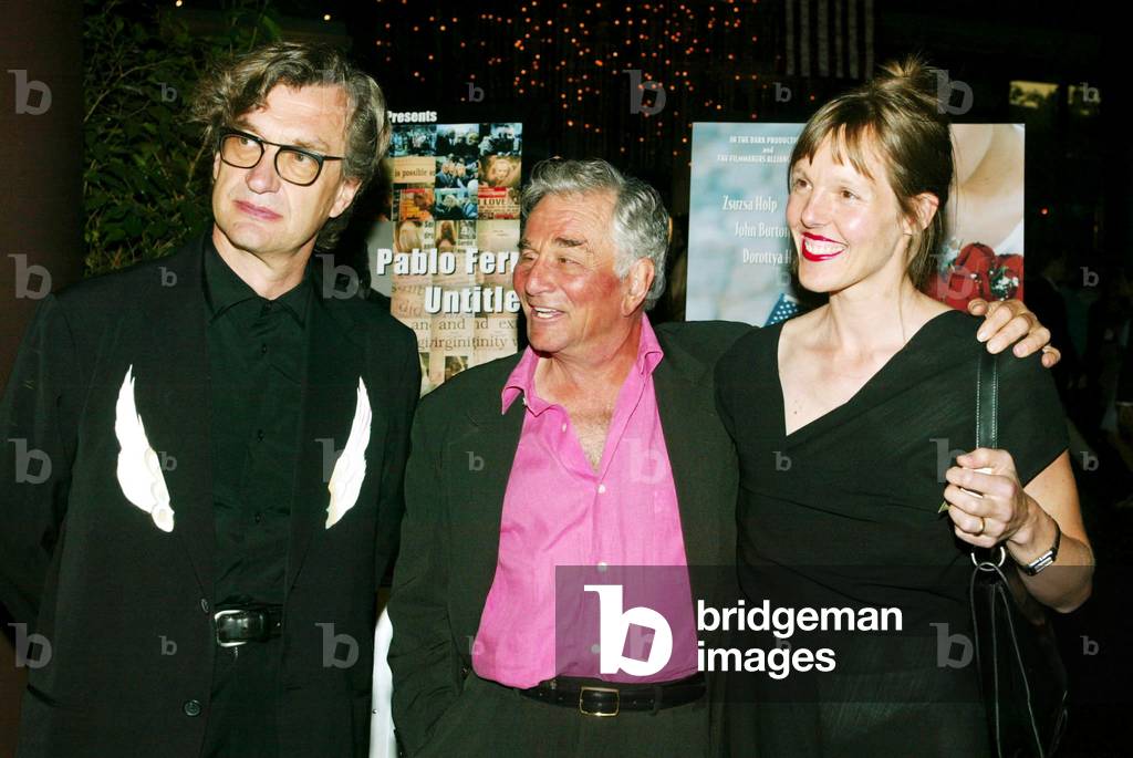 Image of German film director Wim Wenders (L) and wife Donata pose