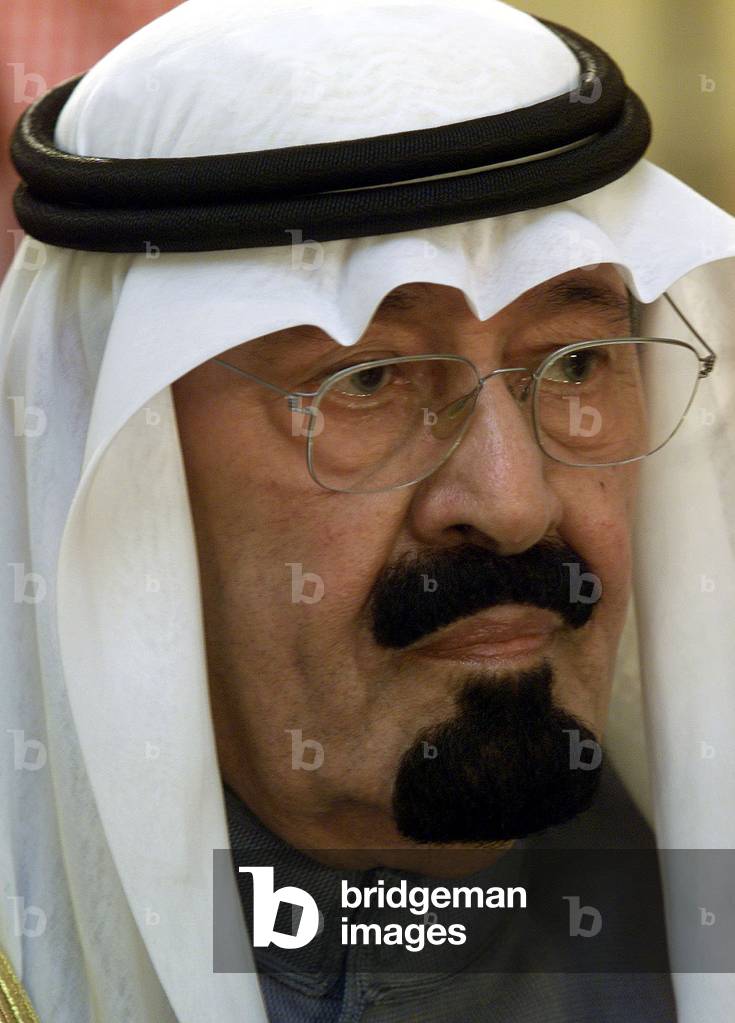 Image of Saudi Crown Prince Abdullah looks on at the end session