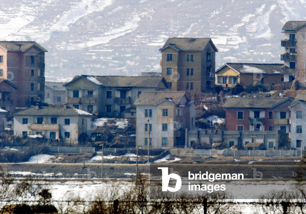 Image of The North Korean village of Gijungdong, located inside the heavily