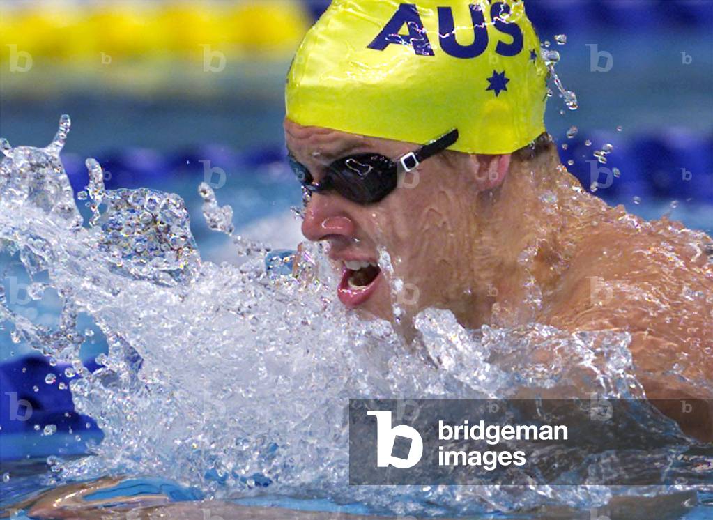 Image of AUSTRALIA'S JIM PIPER IN ACTION ON HIS WAY TO SET