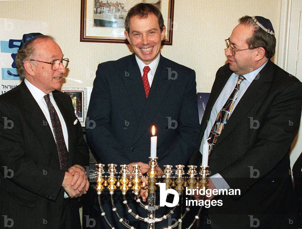 Image of Prime Minister Tony Blair is joined by leaders of the