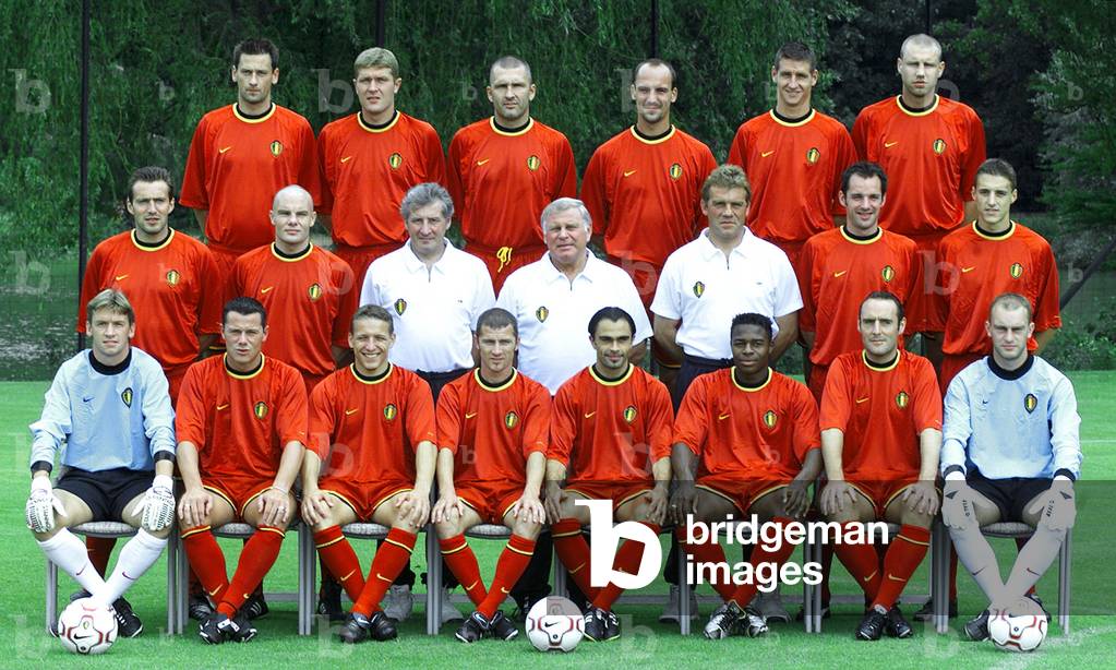 Image of BELGIAN NATIONAL SOCCER PLAYERS AND STAFF POSE FOR OFFICIAL ...