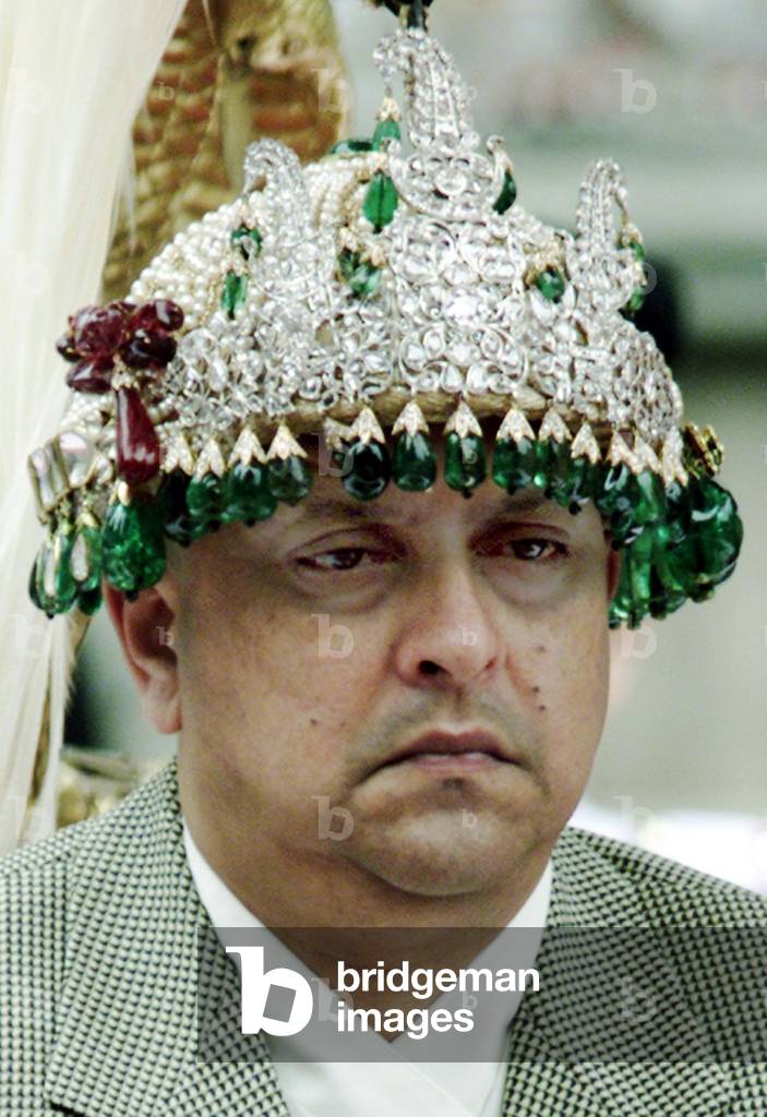 Image of NEW NEPALESE KING GYANENDRA DURING SWEARING-IN CEREMONY AT THE ...