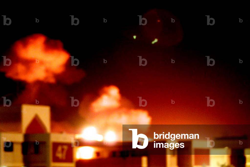 Image of A explosion is seen from the roof of the International