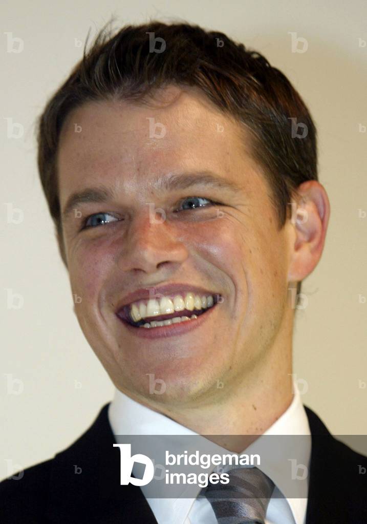 Image of U.S. actor Matt Damon poses for photogaphers at the premiere