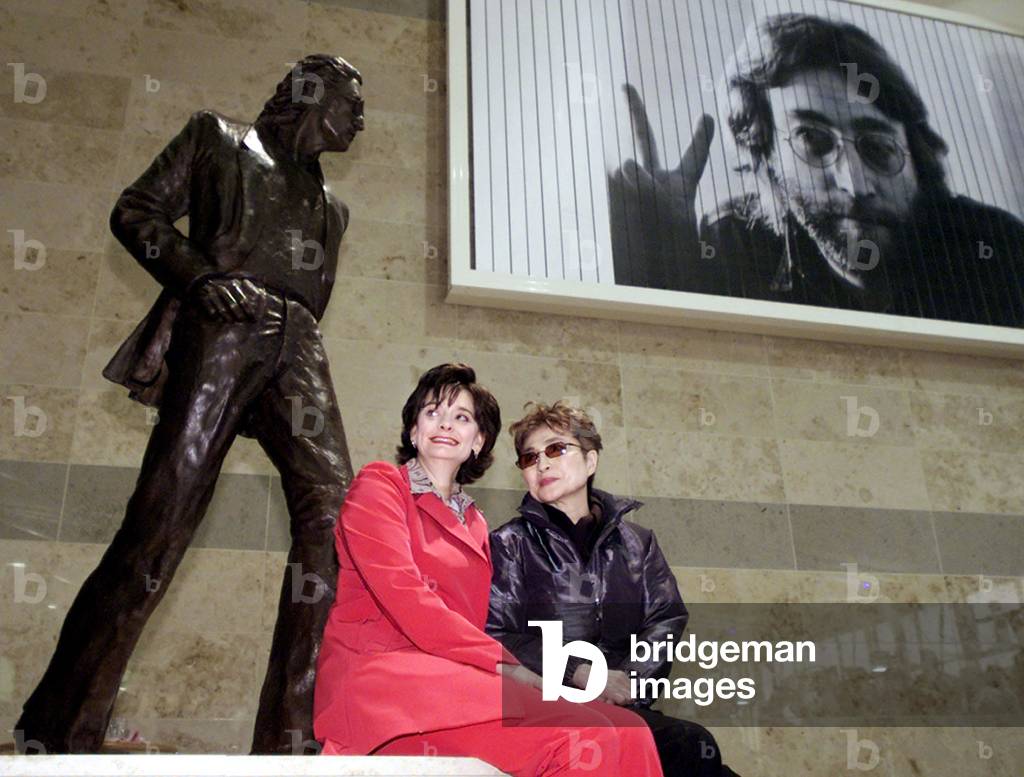 Image of Yoko Ono (R), wife of late Beatles singer [John Lennon]