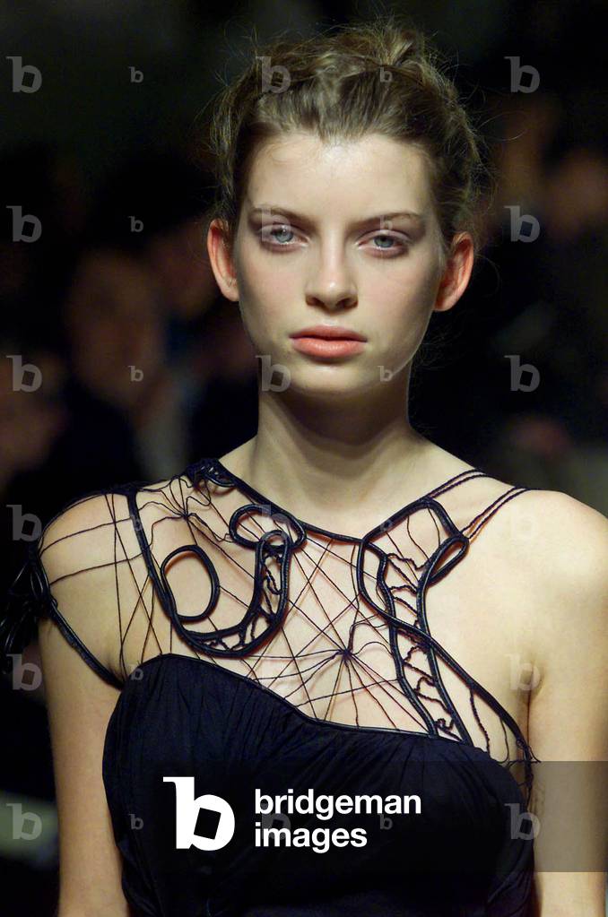 Image of A model wears an outfit by Greek fashion designer Sophia