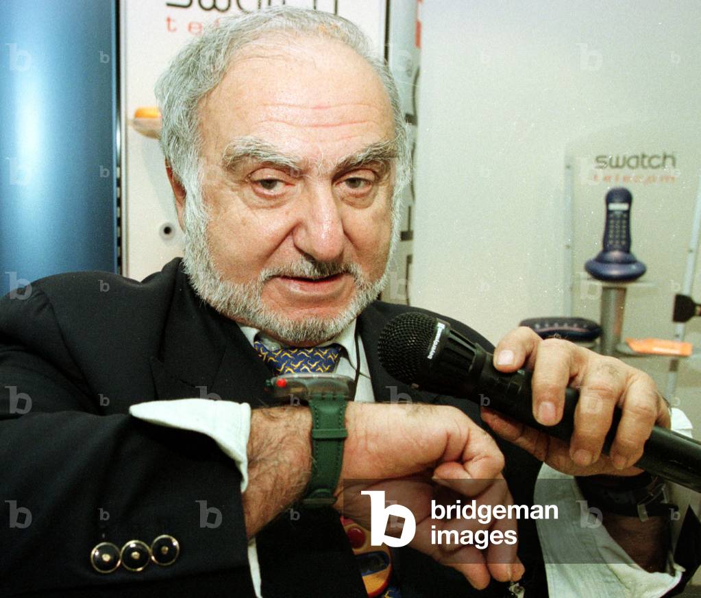 Image of Nicolas Hayek, president of Swiss watchmaker company SMH and ...