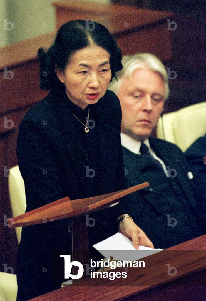 Image of HONG KONG SECRETARY OF JUSTICE ELSIE LEUNG SPEAKS AT HONG