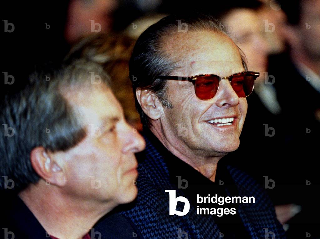 Image of Actor Jack Nicholson (R) is shown as he attends a