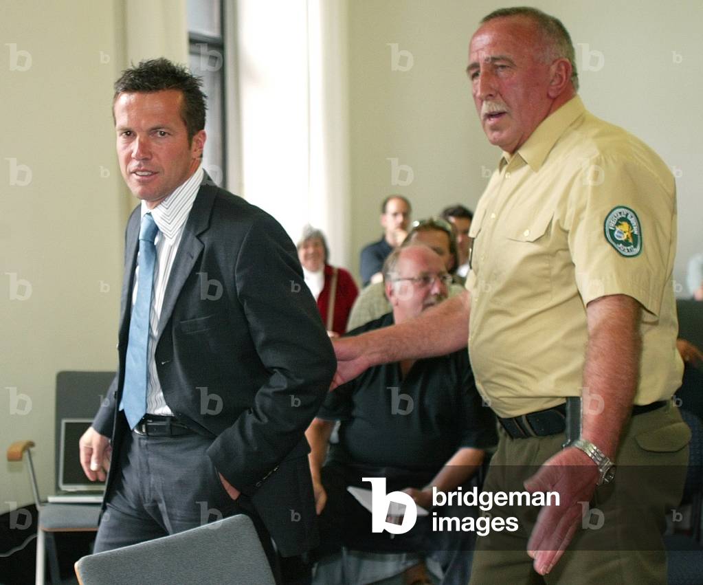 Image of FORMER FC BAYERN MUNICH SOCCER PLAYER MATTHAEUS ARRIVES IN A