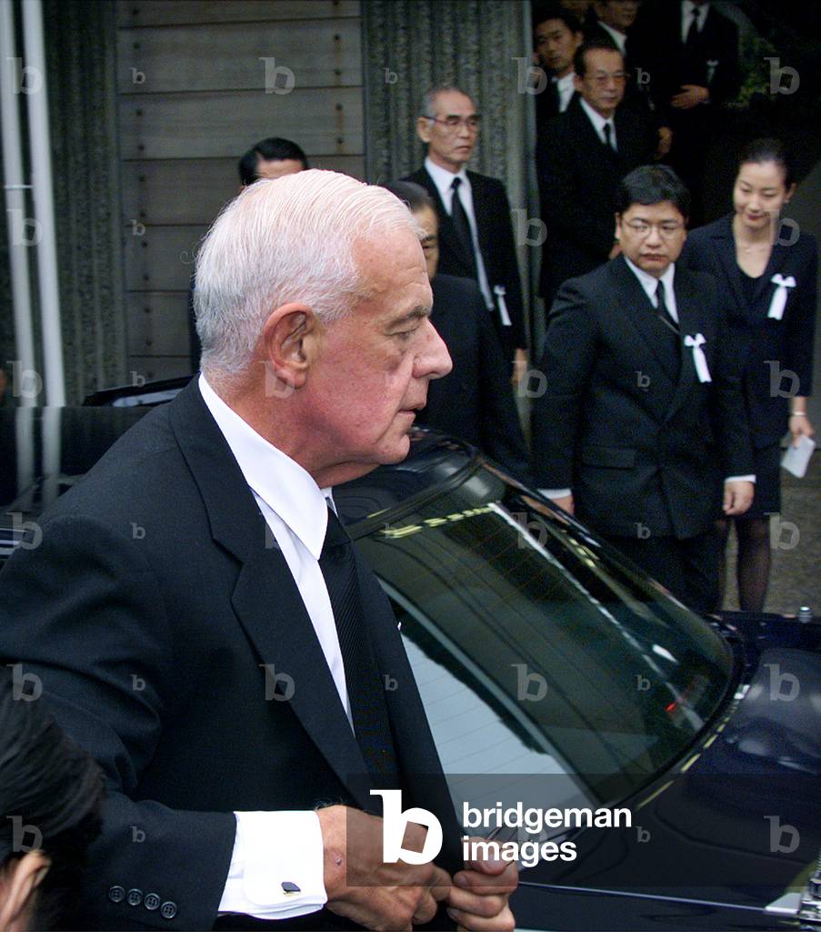 Image of U. S. AMBASSADOR THOMAS FOLEY ARRIVES FOR FUNERAL OF LATE