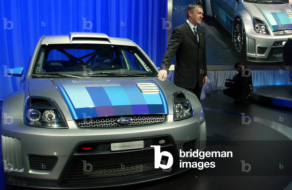 Image of President of Ford Europe Martin Leach poses next to the