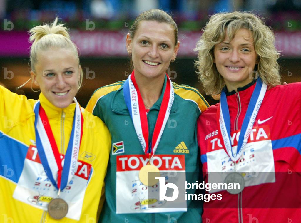 Image of MEDALS CEREMONY IN THE WOMEN'S HIGH JUMP FINAL AT THE