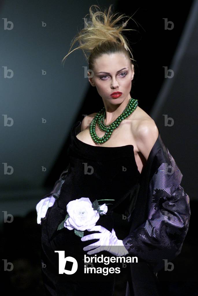 Image of A MODEL DRESSED BY RUSSIAN DESIGNER YANINA DURING SHOW IN