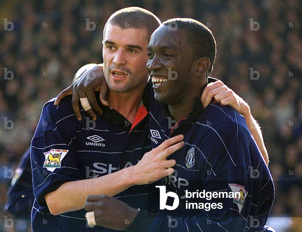 Image of UNITED'S KEANE AND YORKE CELEBRATE SCORING AGAINST BRADFORD ...