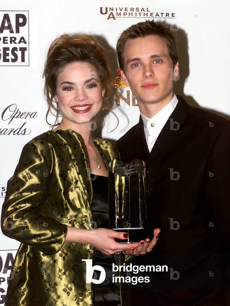 Image of Actress Rebecca Herbst and Jonathan Jackson pose with the ...