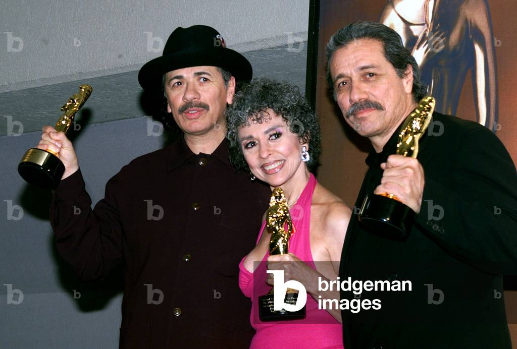 Image of Musician Carlos Santana (L), actress Rita Moreno and actor Edward