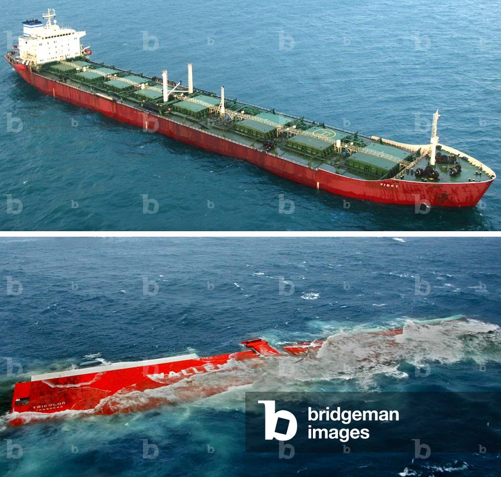 Image of COMBINATION PHOTO OF THE TANKER THE VICKY AND THE SHIP